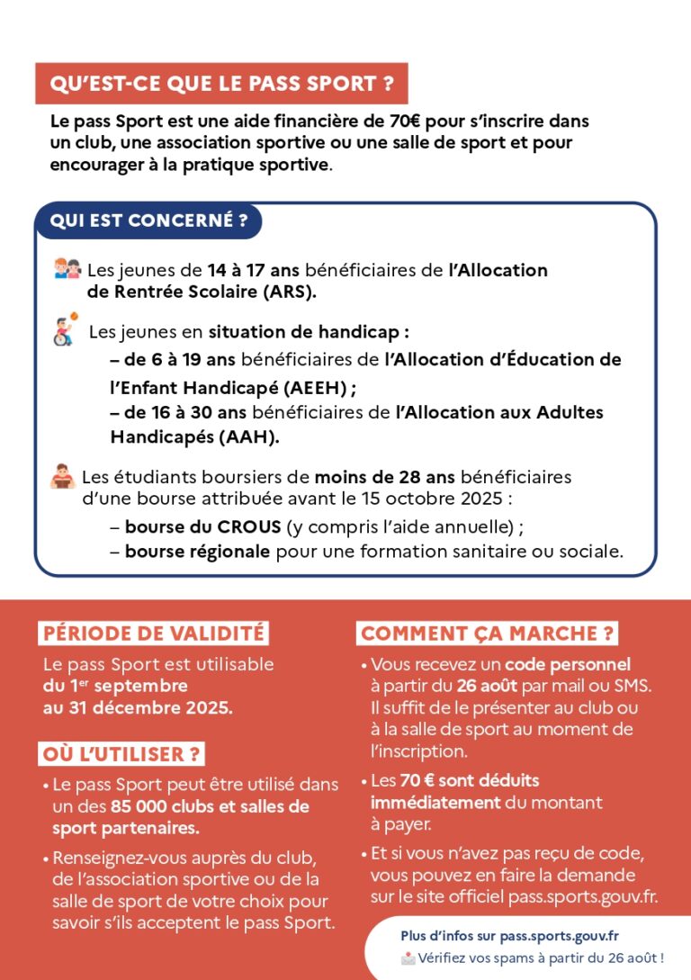 Le Pass’Sport est de retour pour la rentrée 2025 ! – Commune de Sainte ...